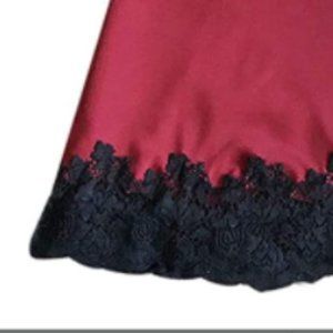 Kay Toby | Intimates & Sleepwear | Womens Silk Nightie Maroon And Black ...